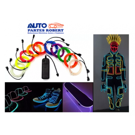 LUZ LED HILO FLEXIBLE LUZ NEON DJ BAR USA BATERIAS AA IDEAL PARA ...